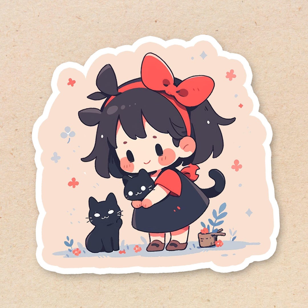 Kawaii Chibi Studio Ghilbi Waterproof Vinyl Decal | Hydro Flask Kiki ...