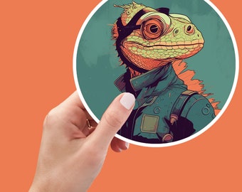 Mini Lizard Sticker WATERPROOF - Etsy