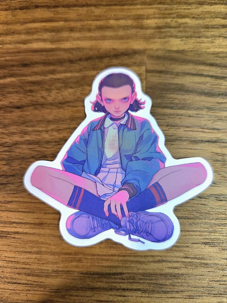 Stranger Things Eleven Sticker – Retro 80s Vinyl Decal, Waterproof ...