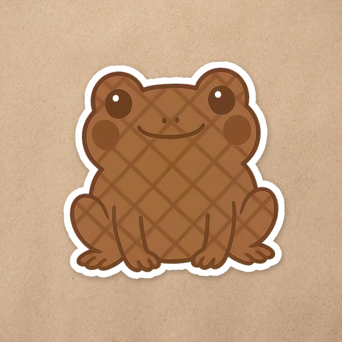Kawaii Chocolate Wafer Frog | 2 Inch Vinyl Sticker | Laptop Decal ...
