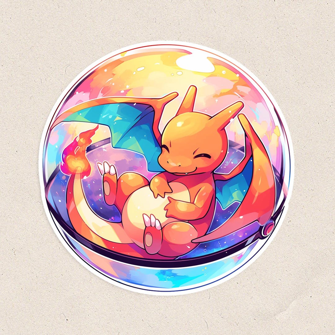Kawaii Charizard Sticker | Waterproof Matte Vinyl Decal - Etsy