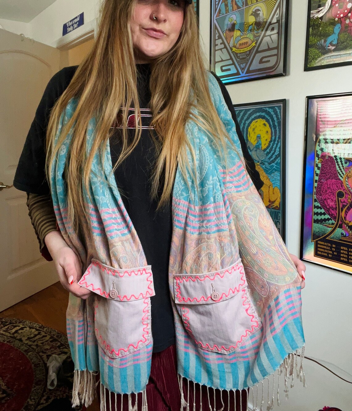 Upcycled Pocket Pashmina - Etsy