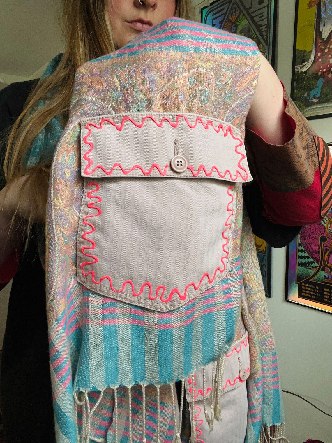 Upcycled Pocket Pashmina - Etsy