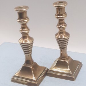 Pair Miniature Brass Candlesticks... Vintage Candle Holders... Small ...