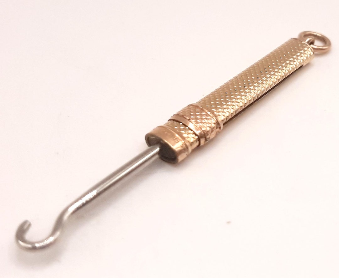 Antique Sliding Button Hook... Gold Filled Glove Hook... Fairchild ...