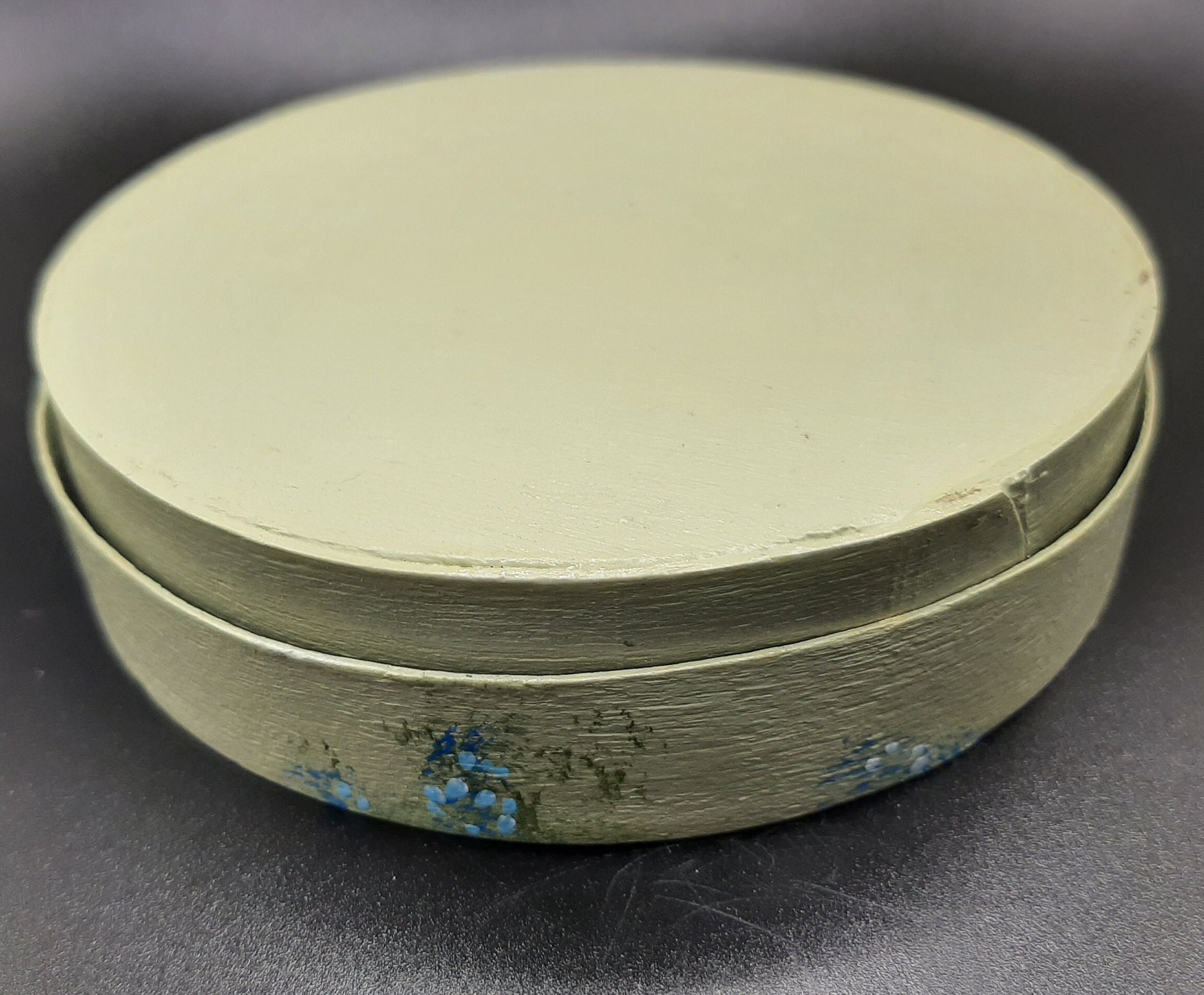 Vintage Painted Cheese Box... Hand Painted Blue Blossom - Etsy