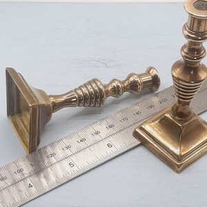 Pair Miniature Brass Candlesticks... Vintage Candle Holders... Small ...