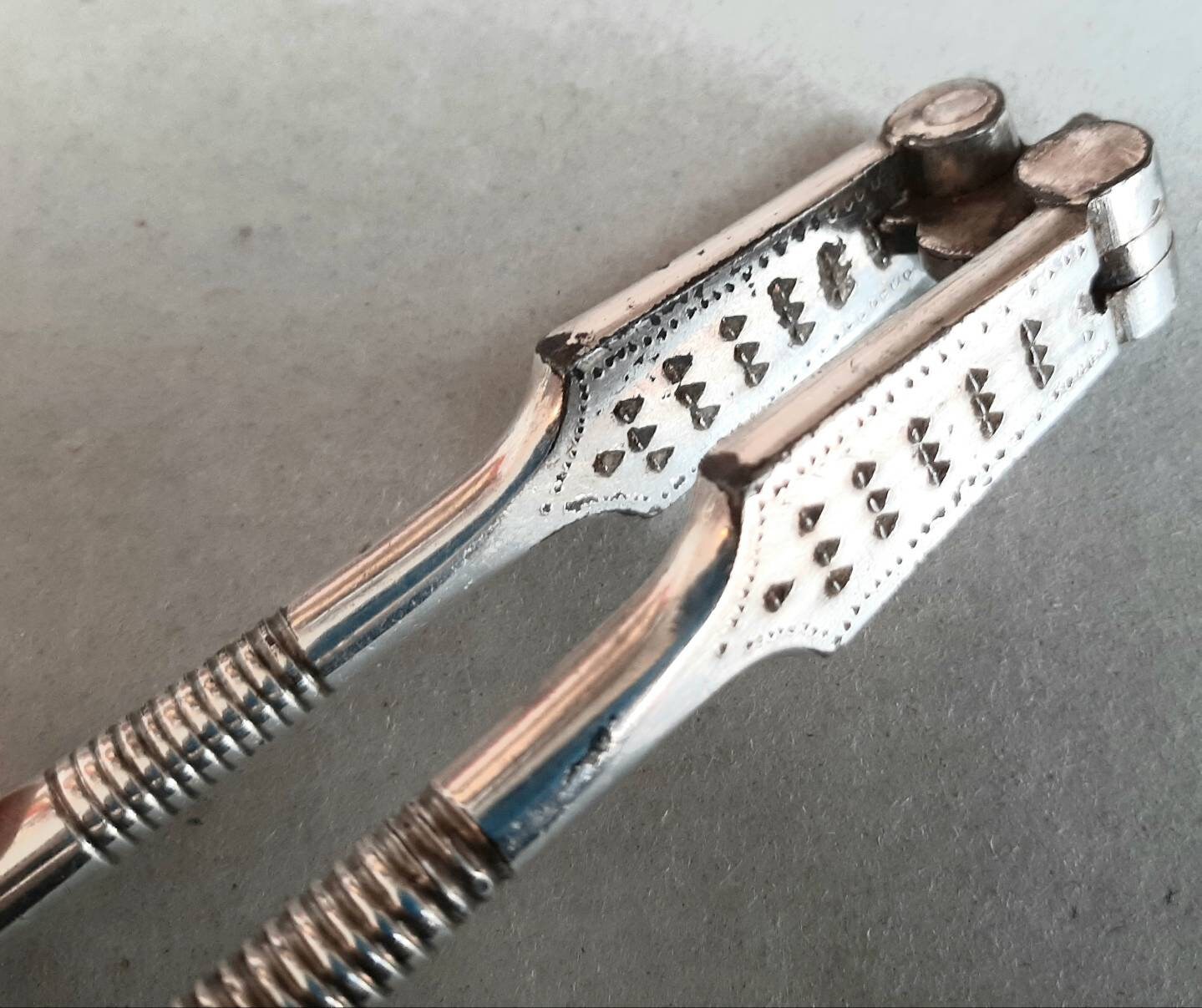 Antique Silver Metal Nut Crackers... Victorian Silverware... Ornate ...