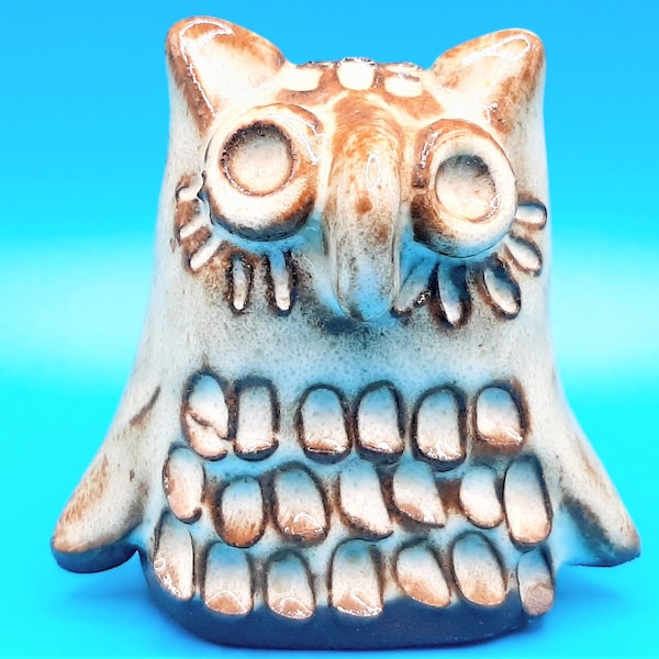 Handmade Pottery Owl Figurine - Etsy
