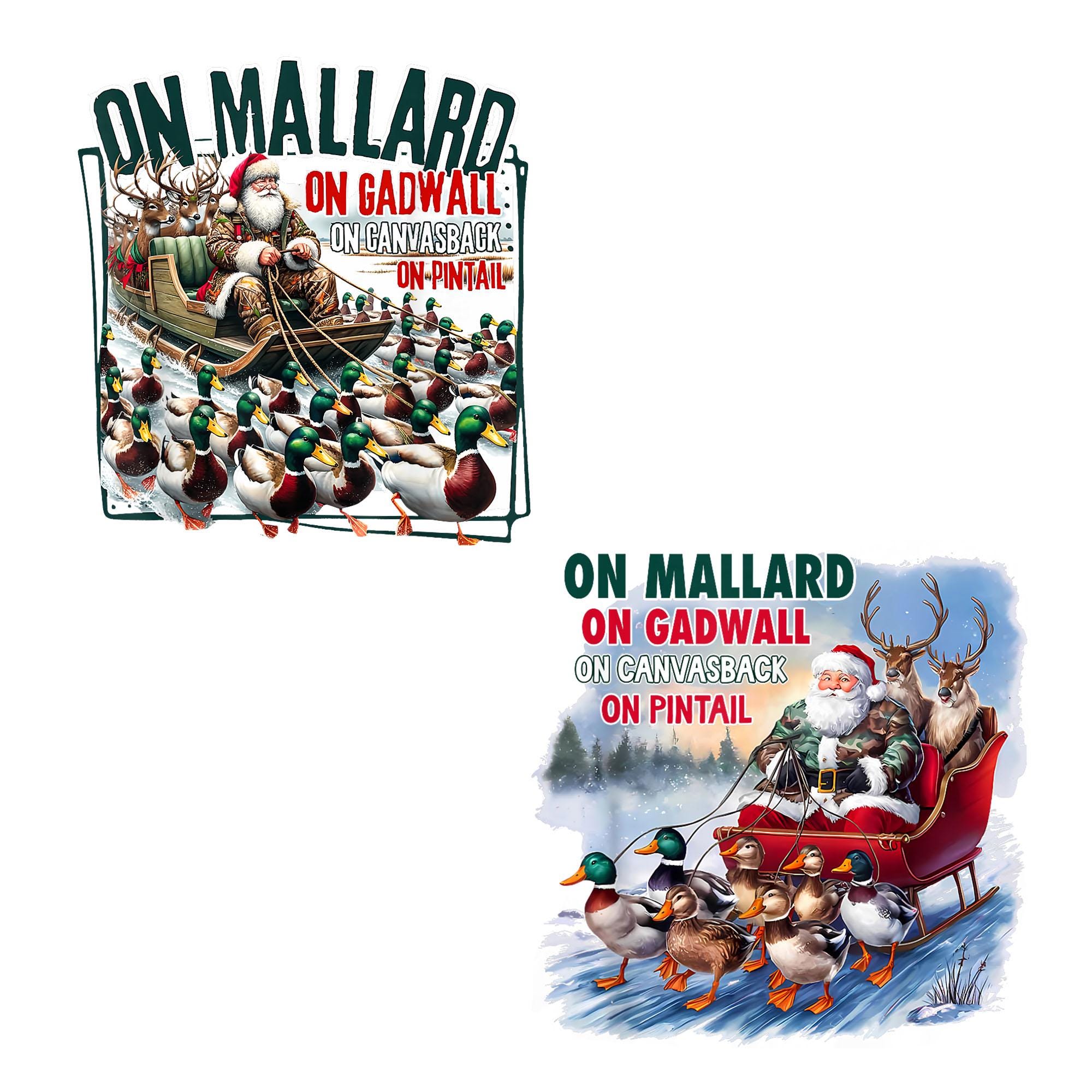 2 File+++ on Mallard on Gadwall Christmas Duck Hunting Santa Png ...