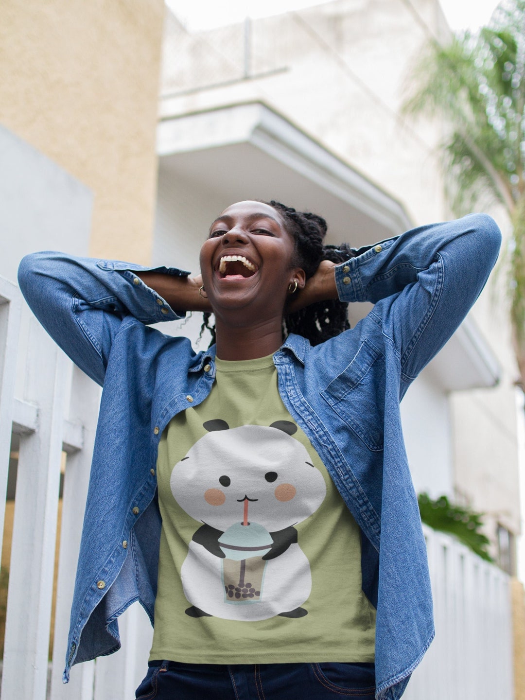 Boba Shirt Panda Shirt Boba Tea Gift Boba Clothing Boba Shirts Kawaii ...