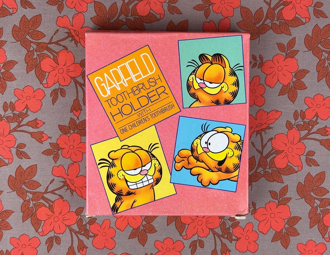 1980s Avon Garfield Toothbrush Holder & Kids Toothbrush Brand New in ...
