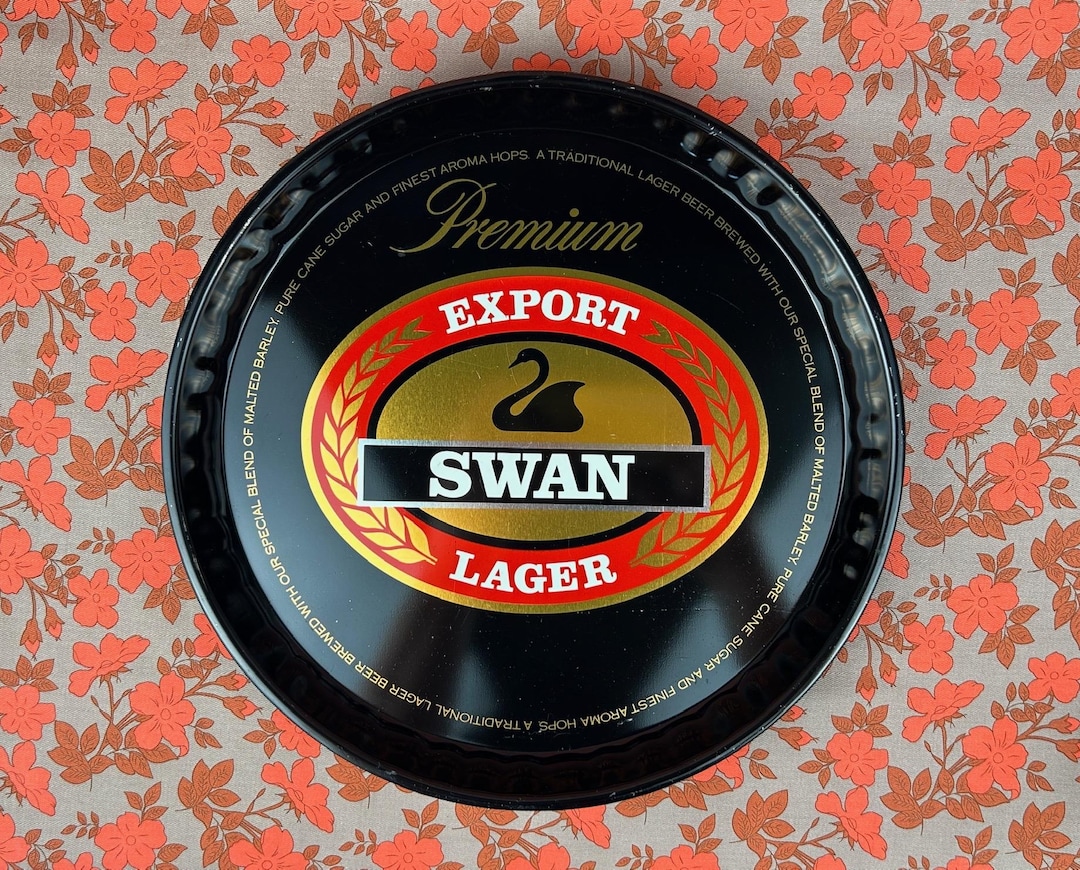 1970s Swan Lager Beer Drinks Tray / Australian Export Premium Beer ...