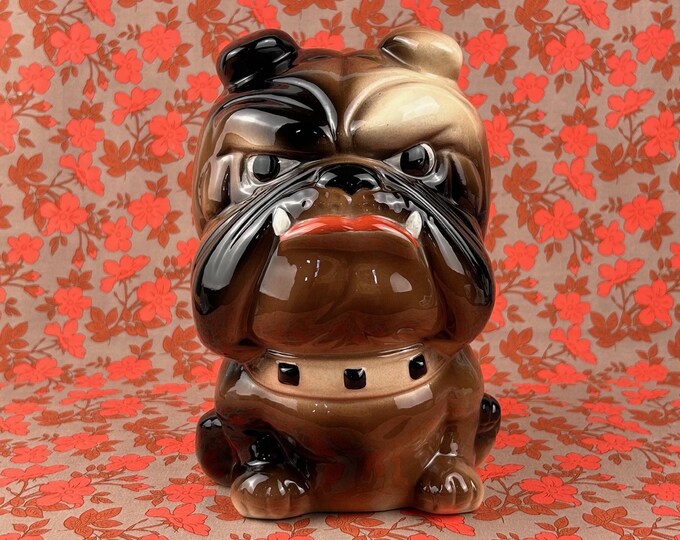 Vintage Large English Bulldog Ceramic Statue / Handpainted / 1980s ...