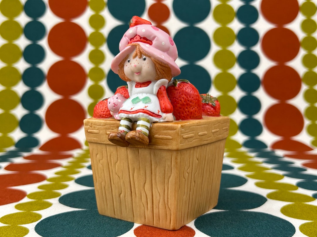 RARE - 1983 Strawberry Shortcake & Custard the Cat Piggy Bank Money Box ...