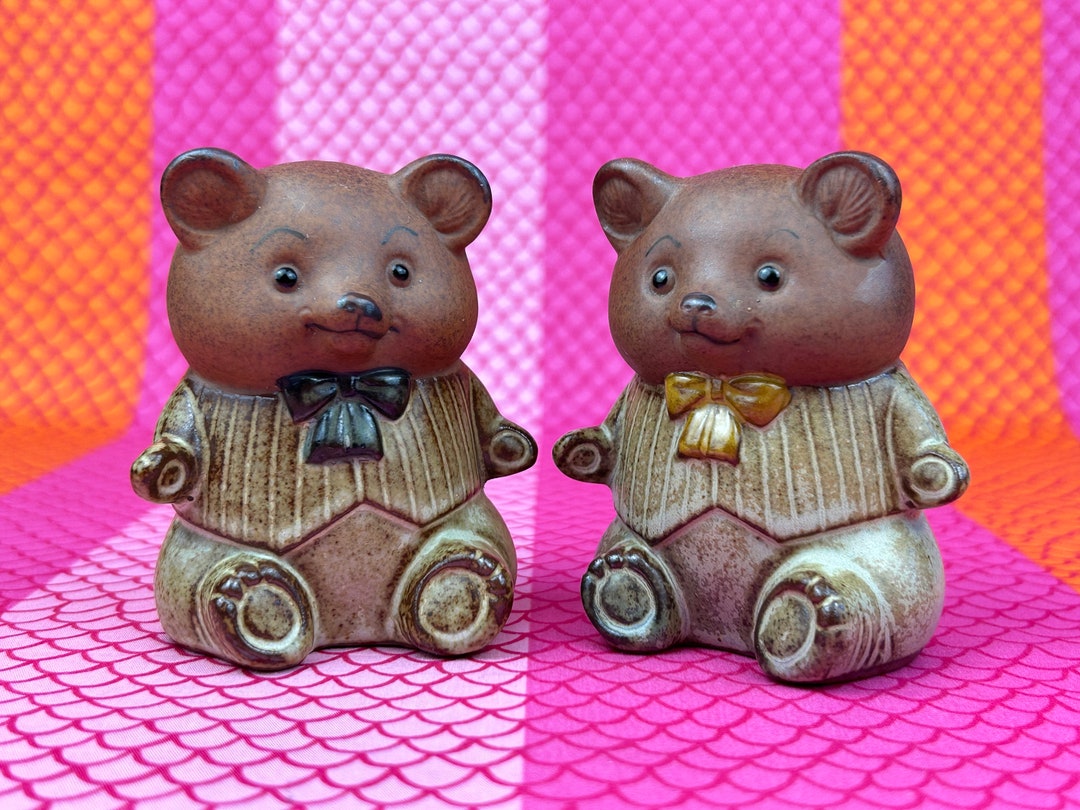 RARE Gempo Teddy Bear Salt & Pepper Shakers / Made in Japan / - Etsy