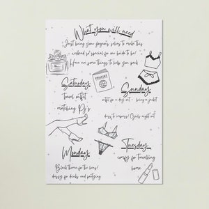 Hen Party Itinerary Template and Packing List - Etsy