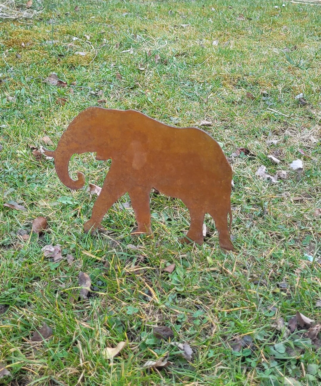 This Little Patina Elephant Brings an Exotic Flair to Your Garden or ...