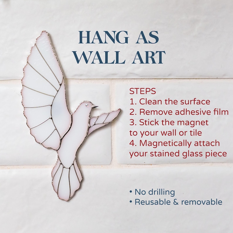 Stained Glass Bird Refrigerator Magnet Set Handmade Kitchen Magnet ...