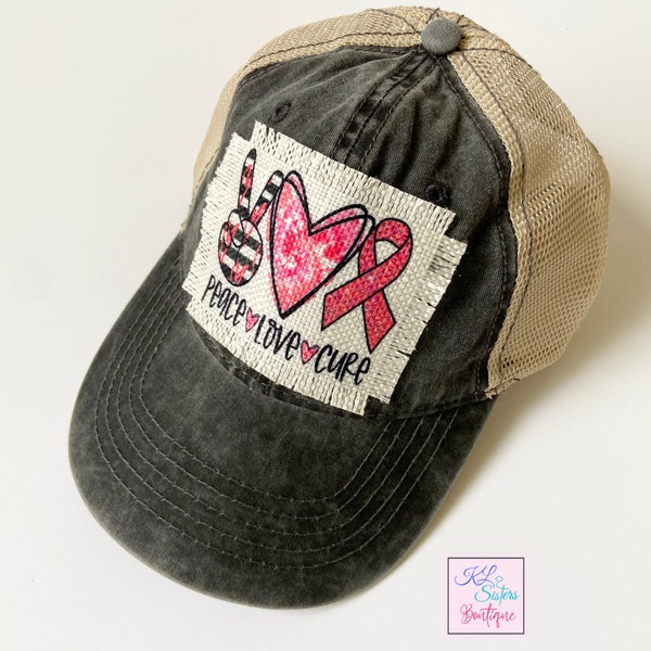 Breast Cancer Hat - Etsy