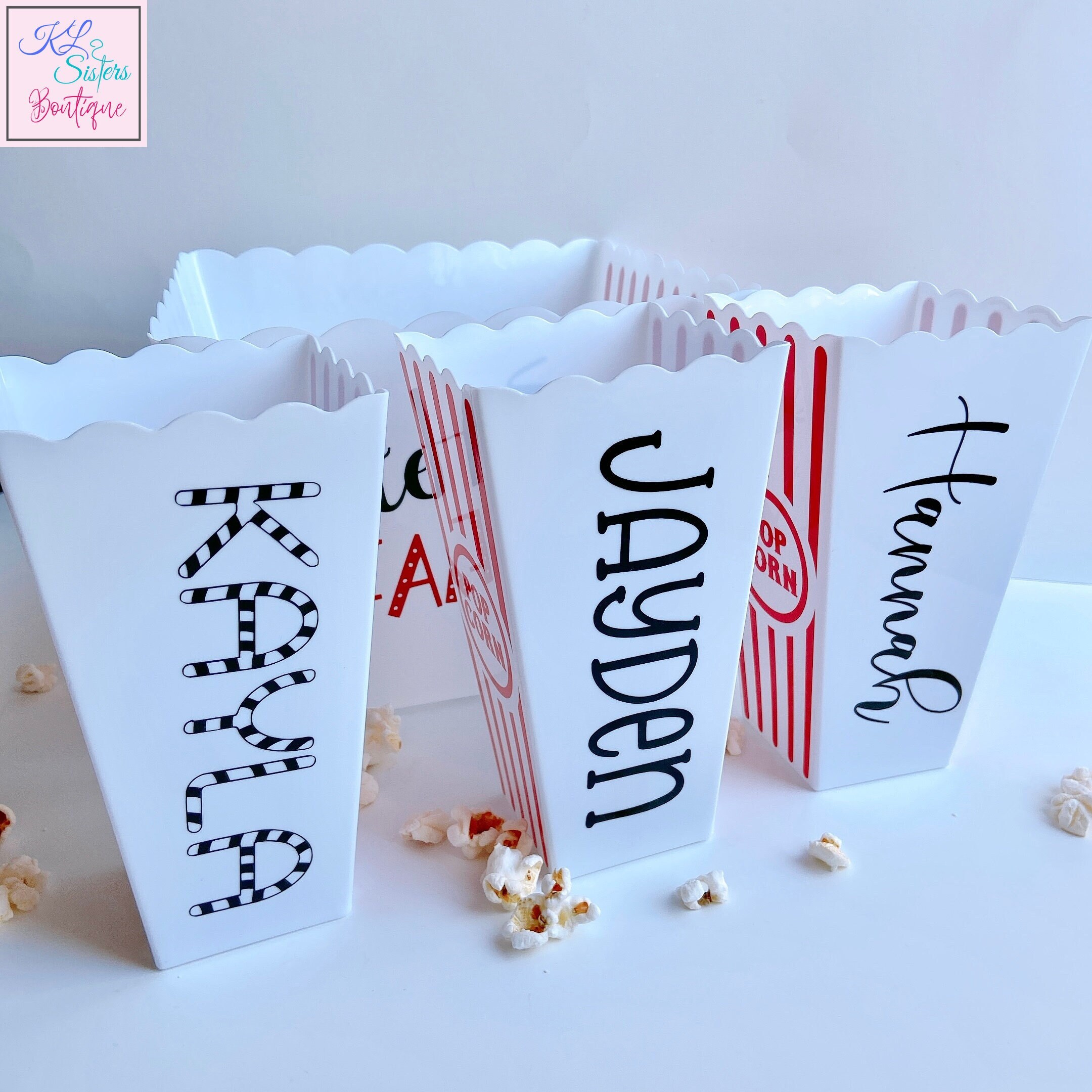 Personalized Popcorn Movie Night Bucket/ Popcorn Container/ - Etsy