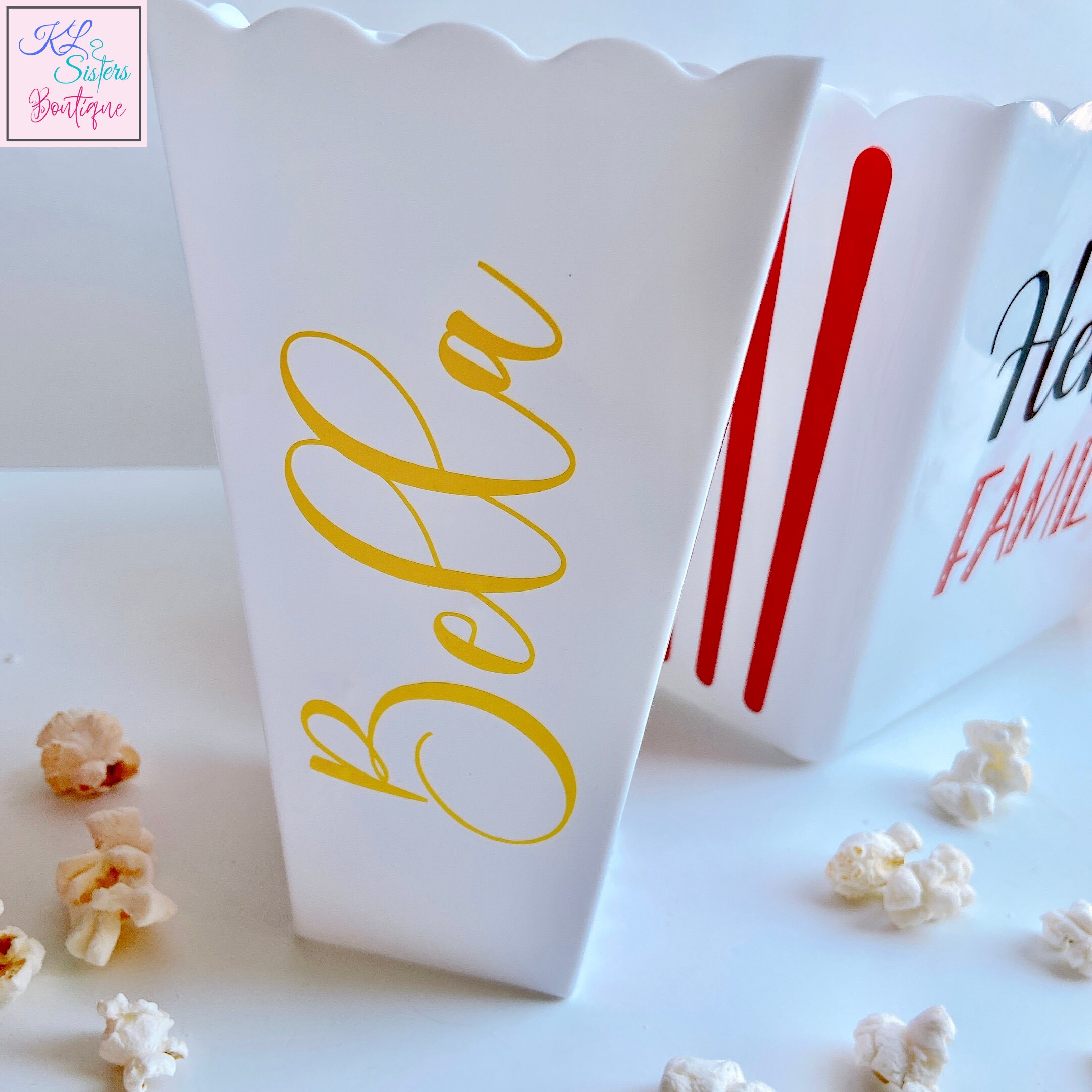 Personalized Popcorn Movie Night Bucket/ Popcorn Container/ - Etsy