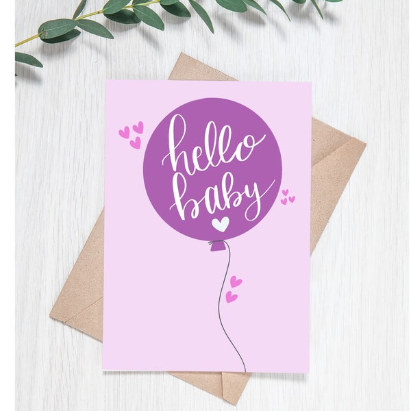 Hello Baby Card - Etsy
