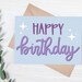 Happy Birthday Printable Card - Purple Printable Birthday Card ...