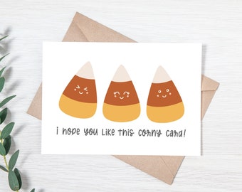 Funny Halloween Card Candy Corn Pun got You This Corny Card Sweet Tooth ...