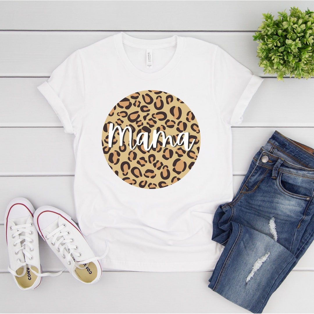Leopard Mama Shirt Leopard Circle Muttertags Shirt Mom - Etsy.de