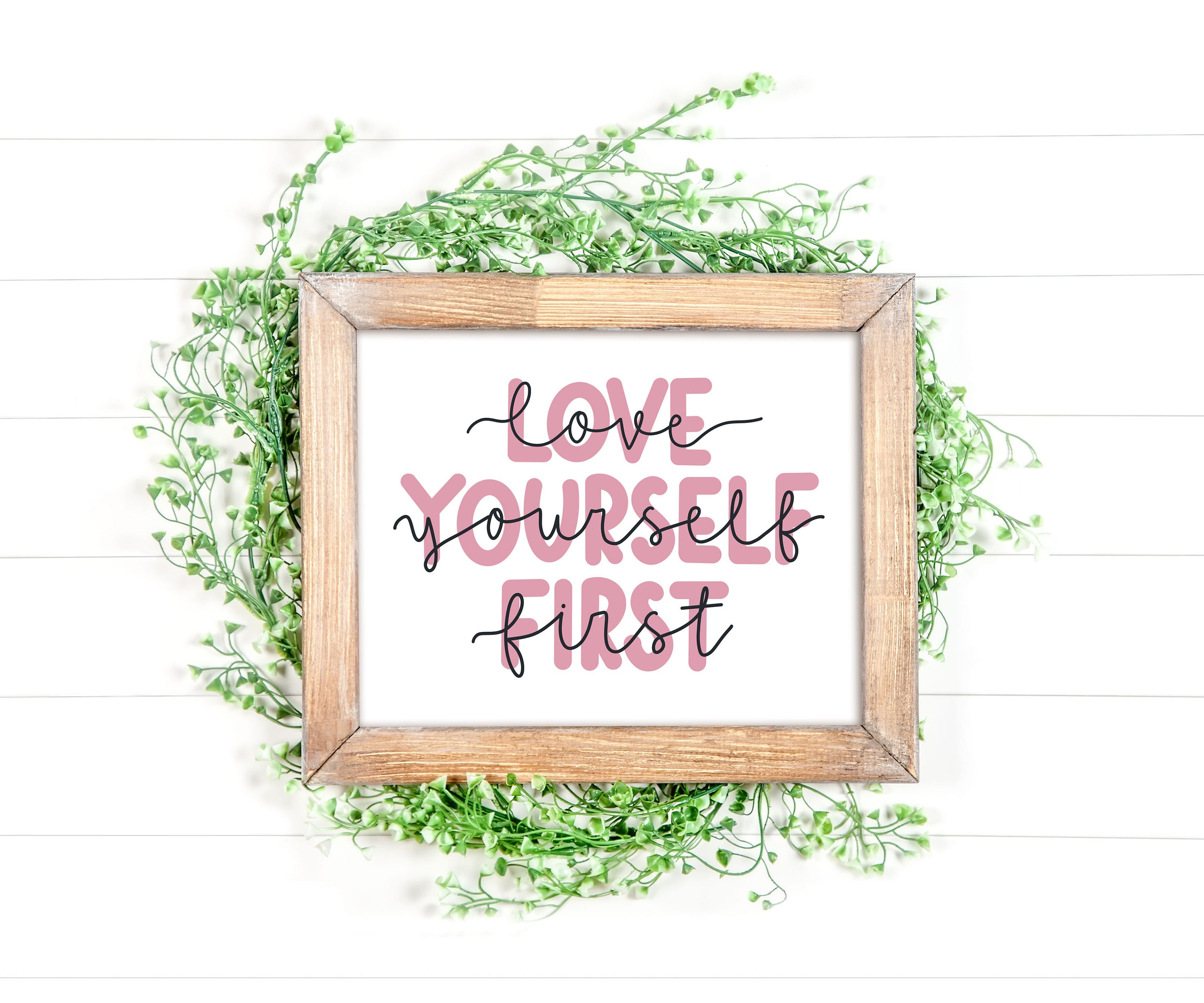 Love Yourself First Digital Download Love Yourself Wall Art | Etsy