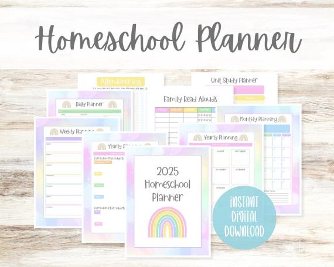Homeschool Planner Printable - Daily Planner - Homeschool Prints ...
