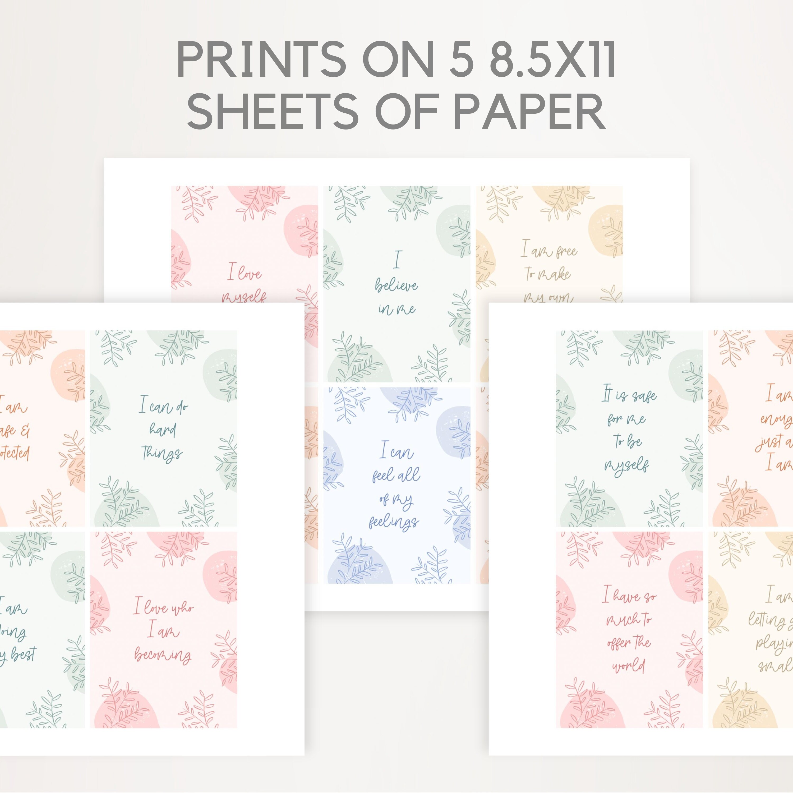 Self Love Affirmation Cards – 30 Printable Positive Affirmations (PDF ...