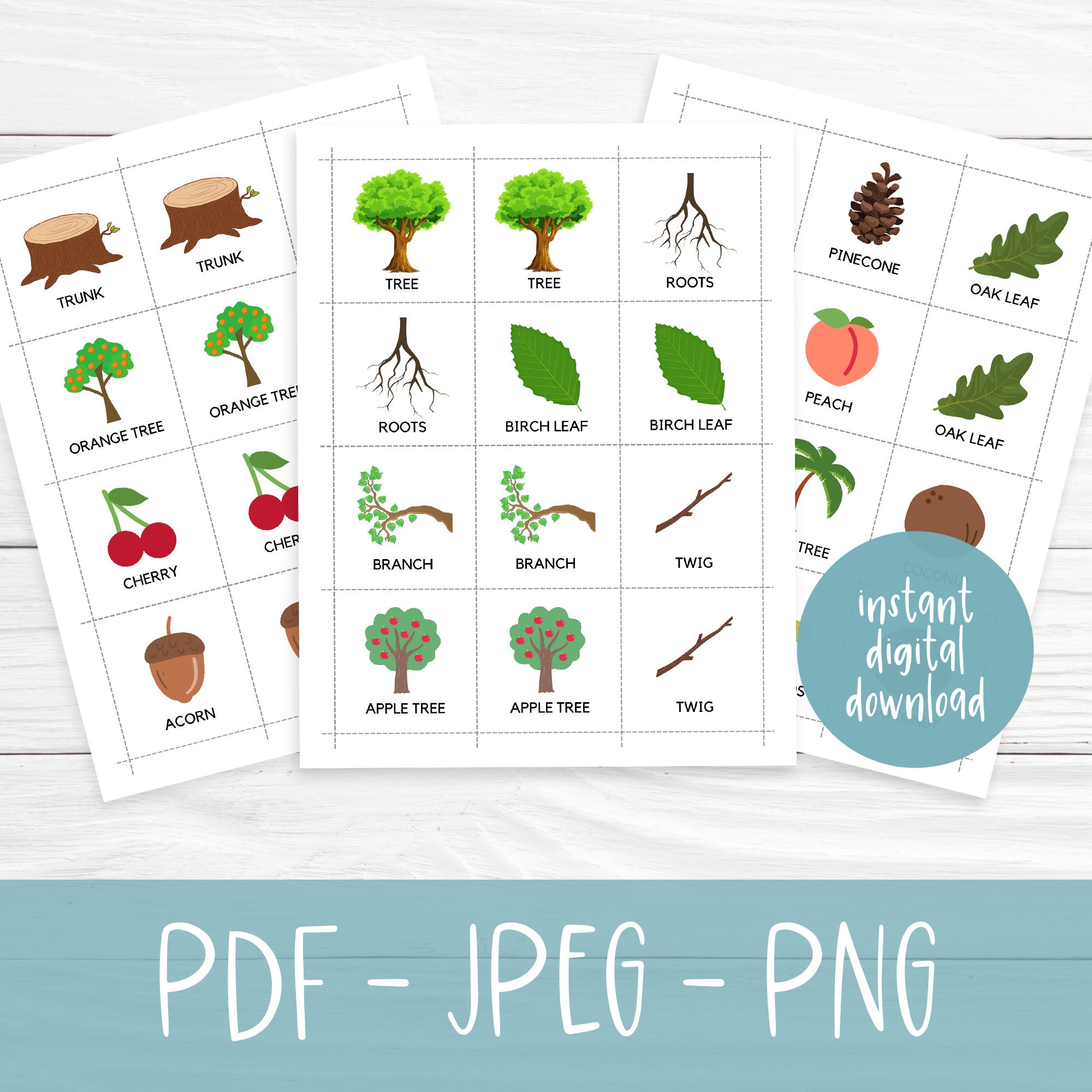 Tree Matching Game - Homeschool Printable - Homeschool Preschool ...