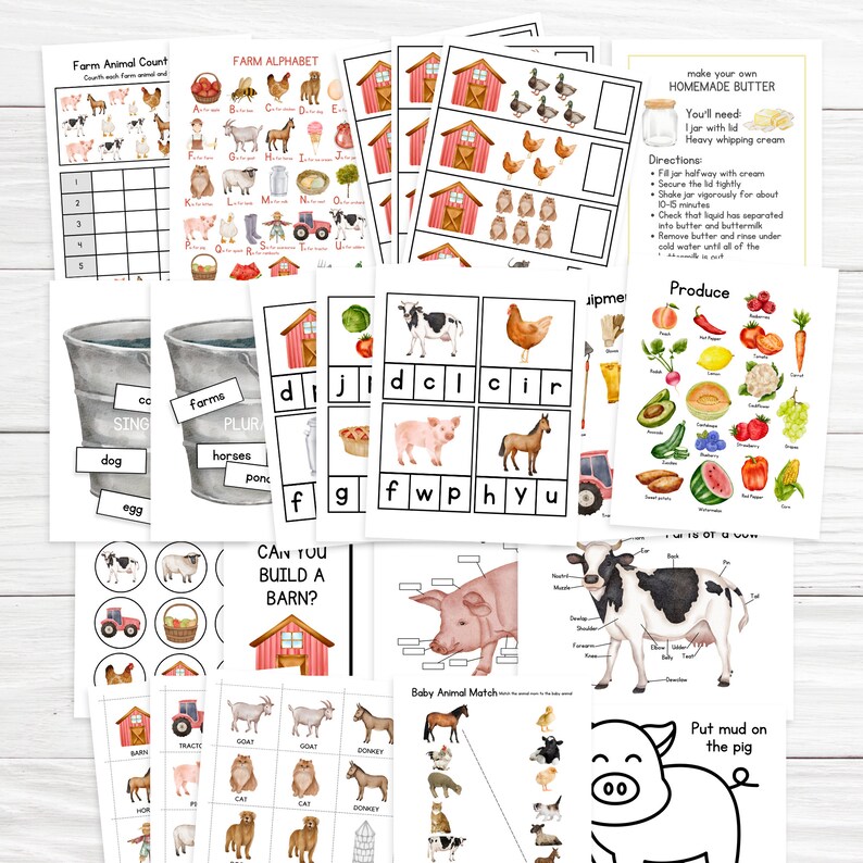 Farm Unit Study - Farm Theme Activities - Montessori Farm Study ...