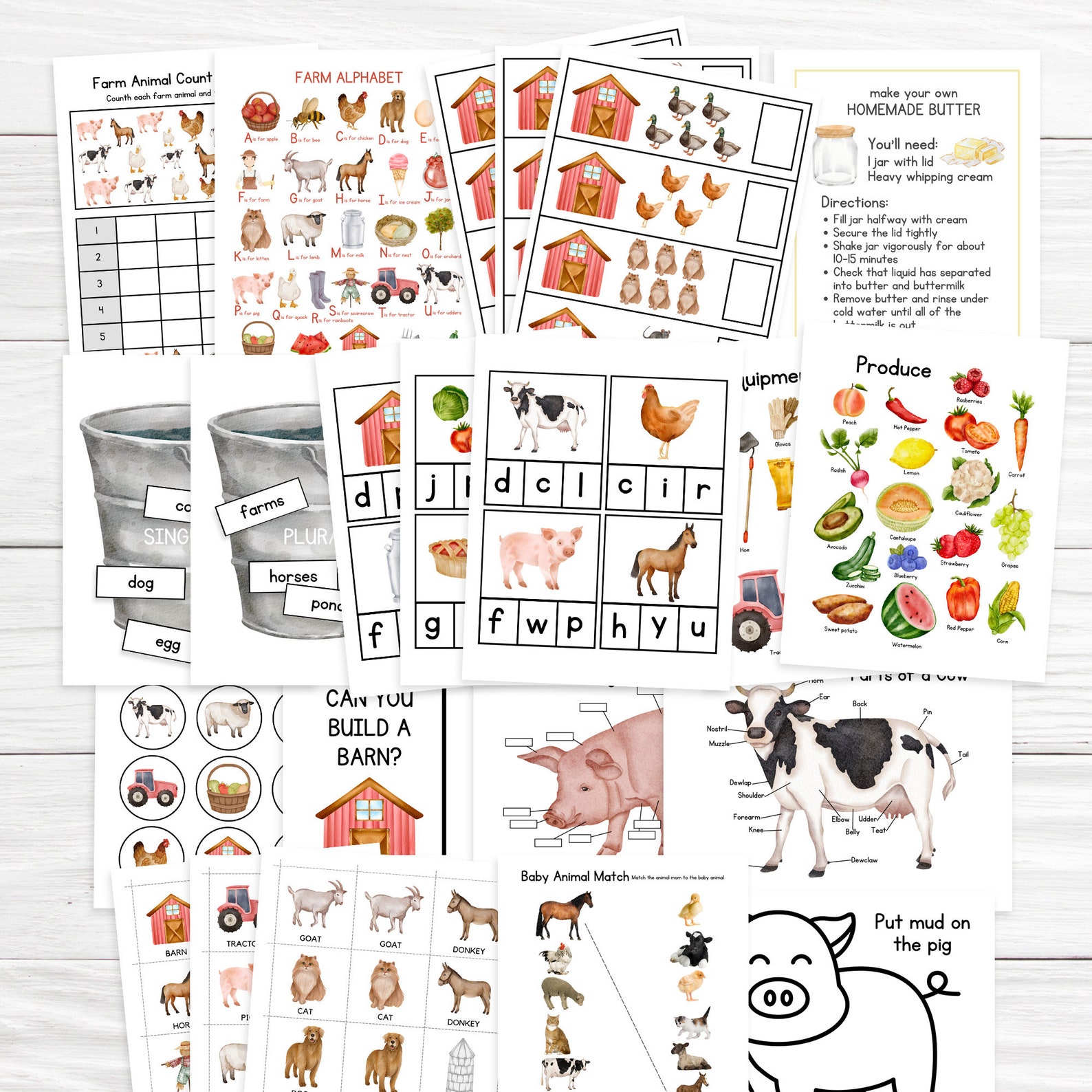 Farm Unit Study - Farm Theme Activities - Montessori Farm Study ...
