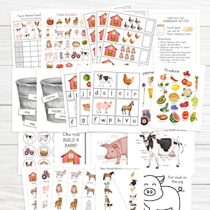 Farm Unit Study - Farm Theme Activities - Montessori Farm Study ...