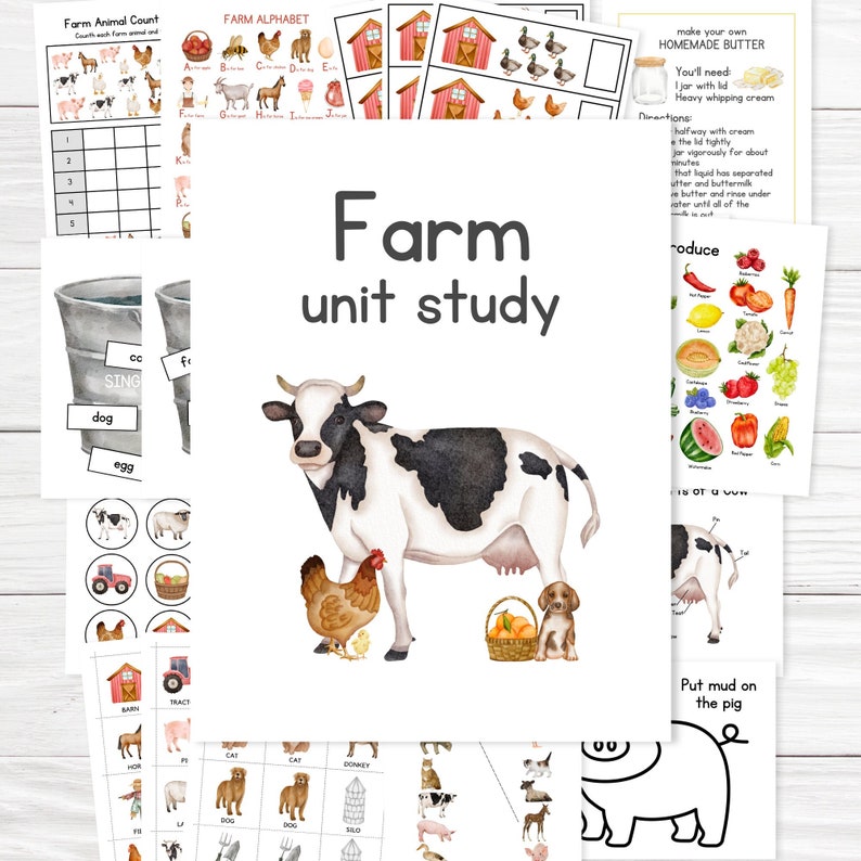Farm Unit Study - Farm Theme Activities - Montessori Farm Study ...
