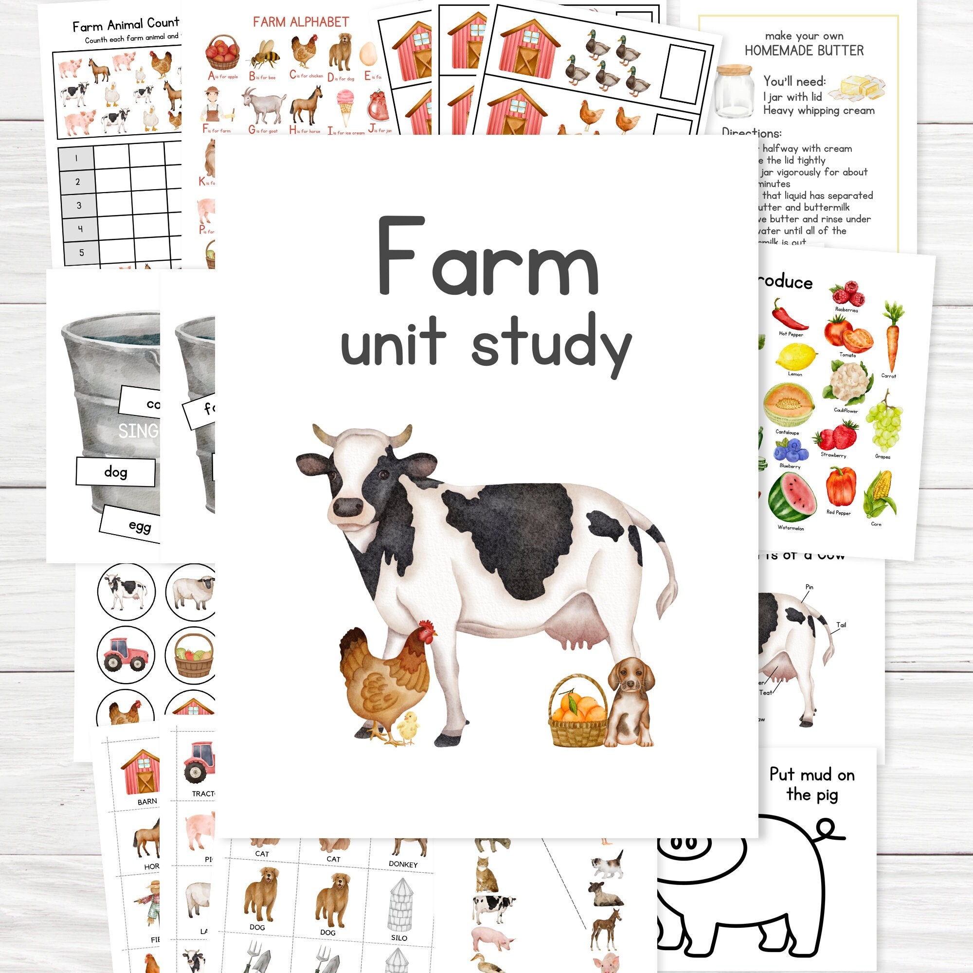 Farm Unit Study - Farm Theme Activities - Montessori Farm Study ...