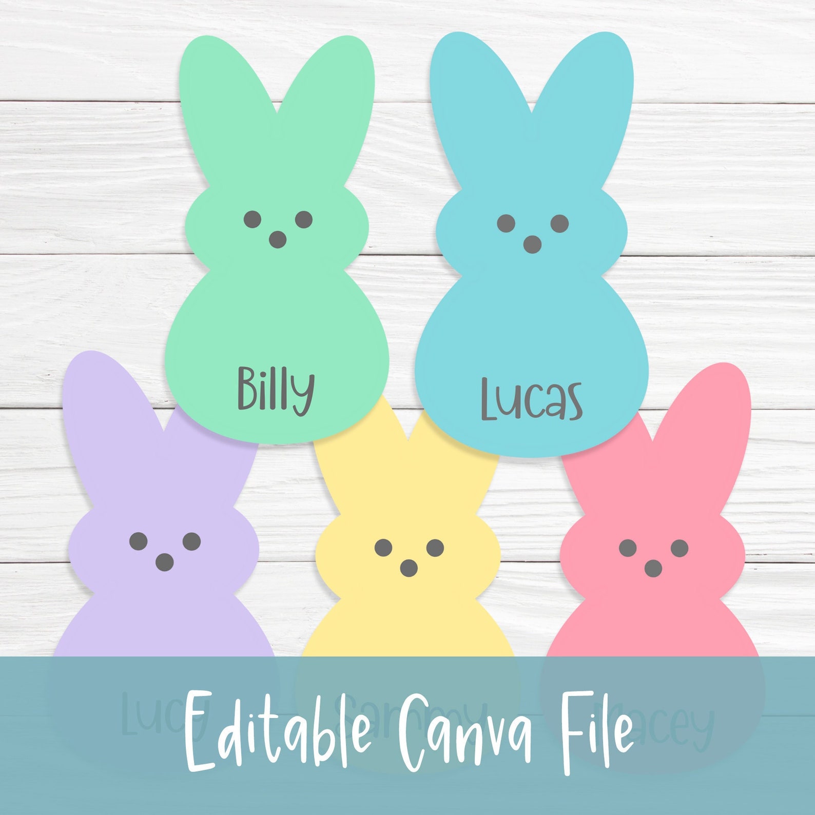 Printable Easter Basket Tags - Personalized Peep Tag - Customized ...