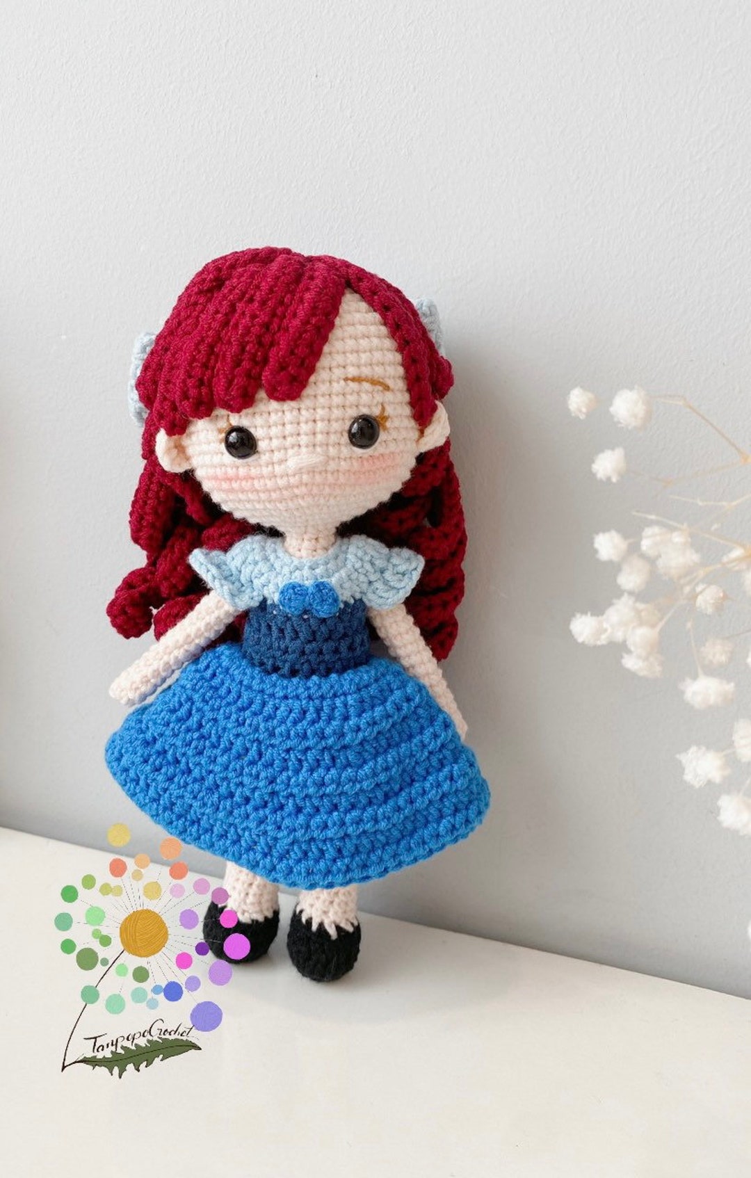 Mermaid Princess, Princess Dolls,amigurumi Princess Doll,crochet ...