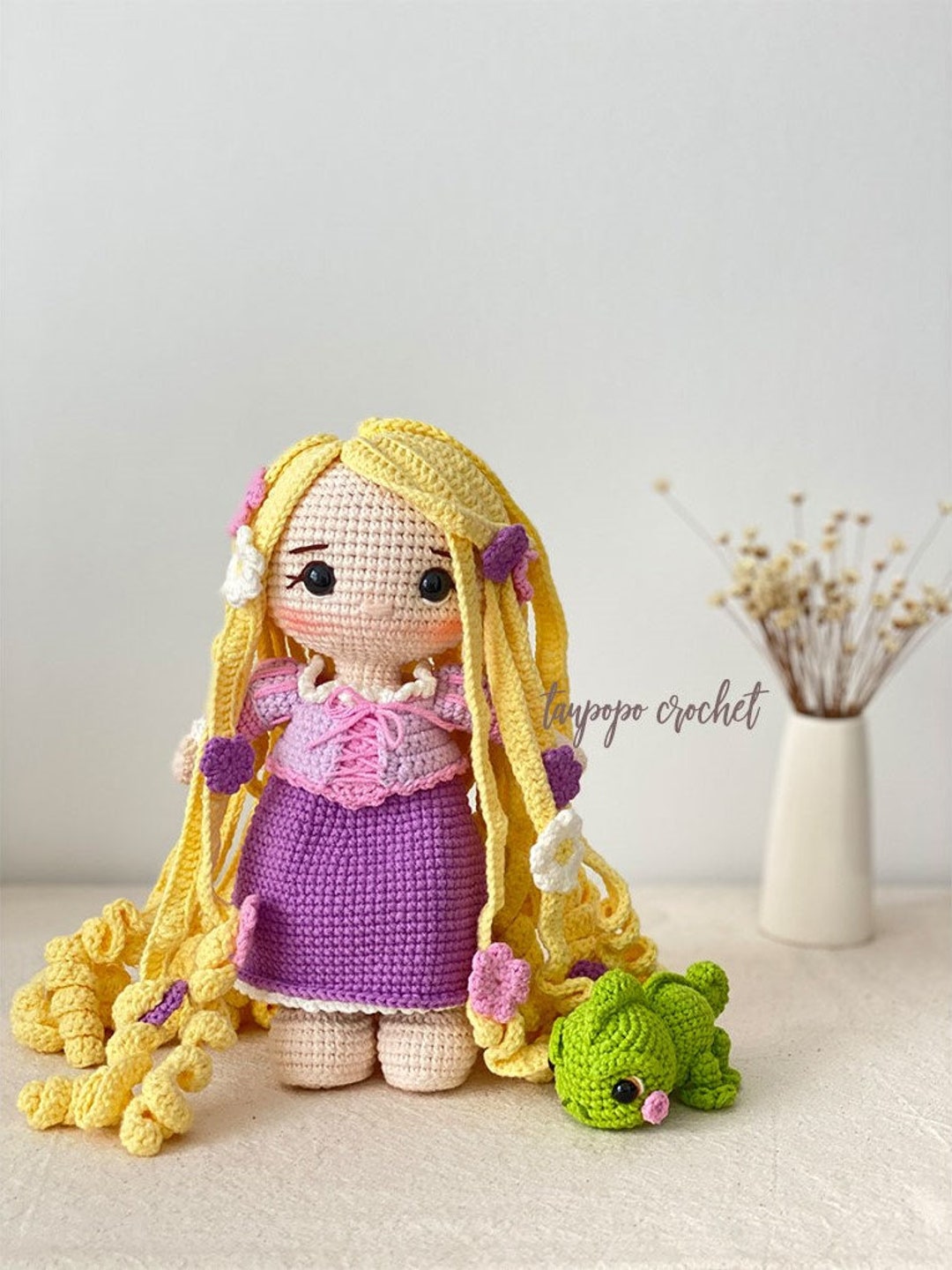 Rapunzel, Princess Dolls, Amigurumi Princess Doll, Crochet Princess ...