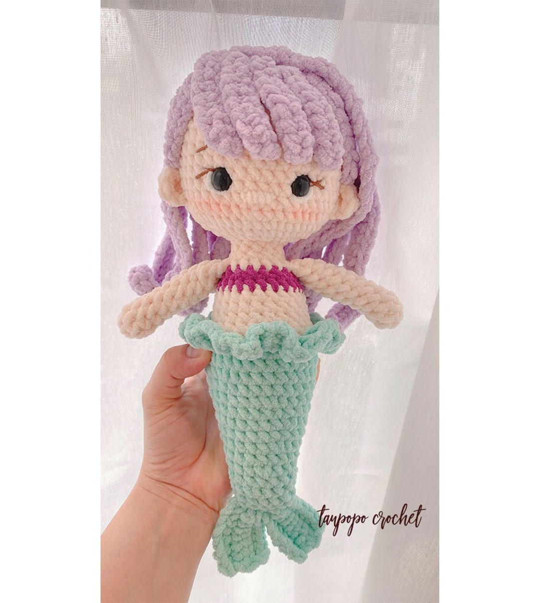 Mermaid Princess, Princess Dolls,amigurumi Princess Doll,crochet ...