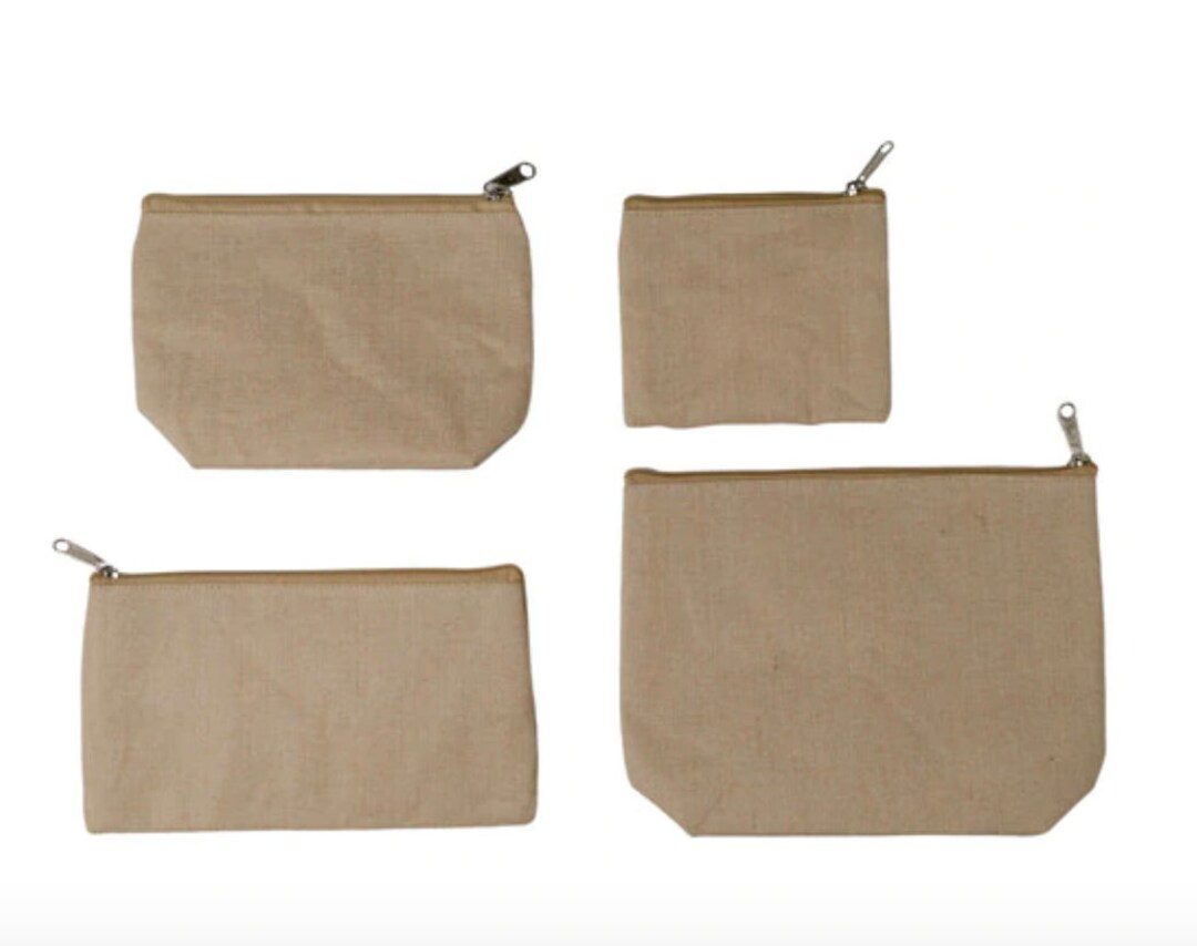 Jute Zipper Bag Pouches/jute Bag/burlap Jute/burlap Bag/reusable Bag ...
