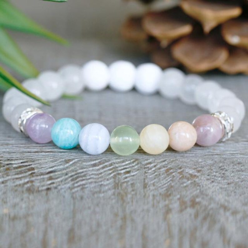 7 Chakra Diffuser Bracelet Healing Chakra Crystals energy - Etsy