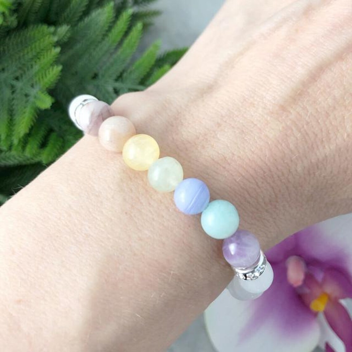 7 Chakra Diffuser Bracelet Healing Chakra Crystals energy - Etsy