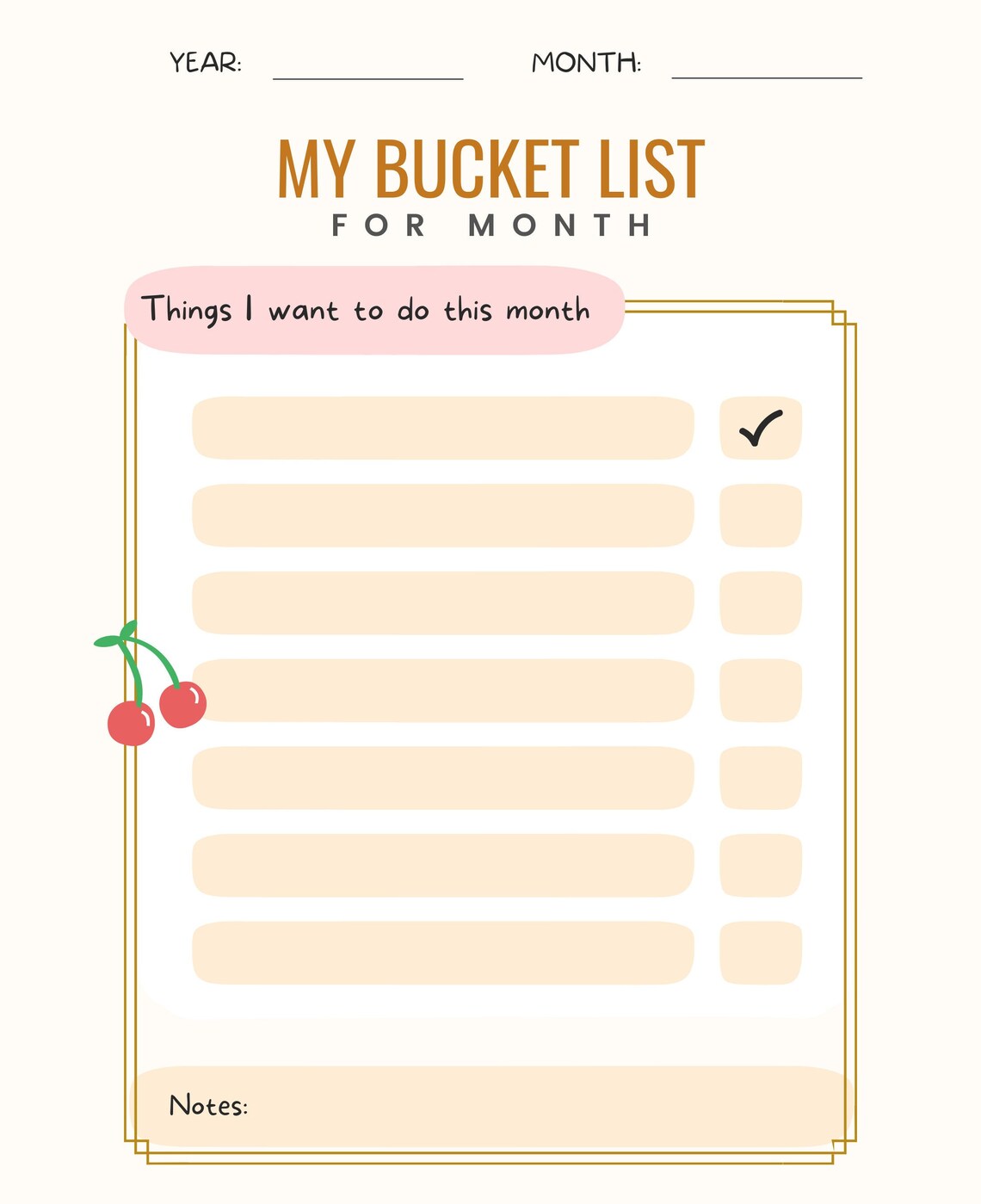 Bucket List Digital Planner, Printable Bucket Checklist, Bucket List ...