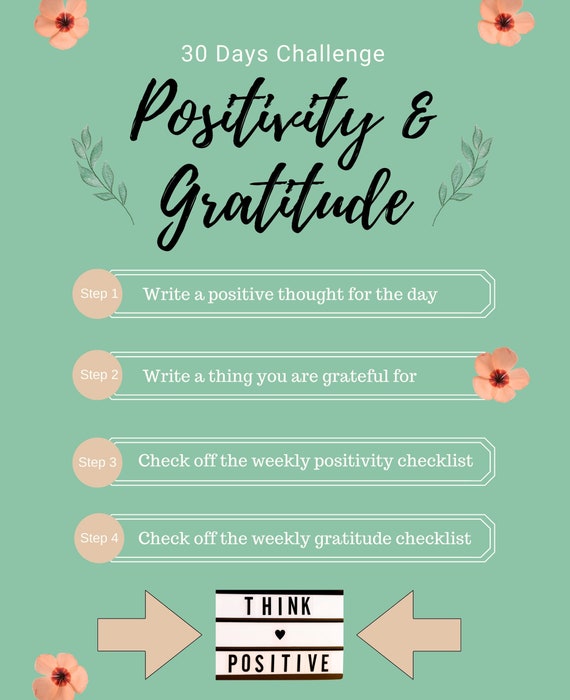 Printable Positivity Journal Positive Thinking Planner - Etsy