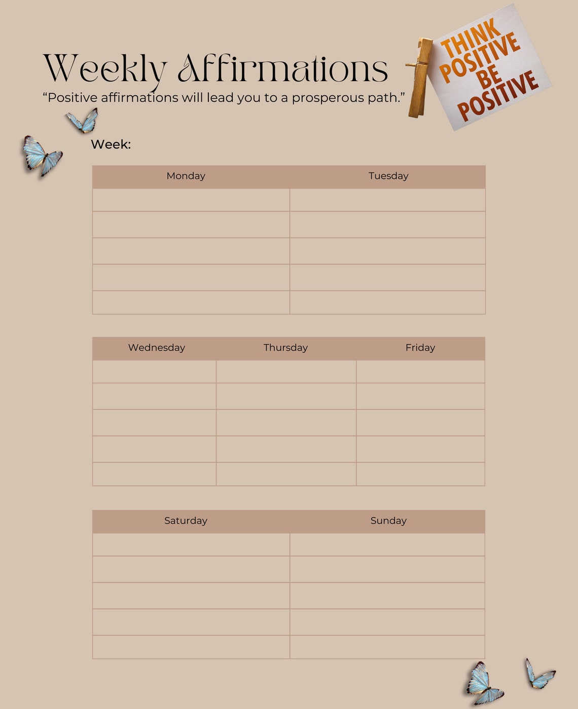 Affirmation Journal, Positive Daily Affirmation Challenge, Positivity ...