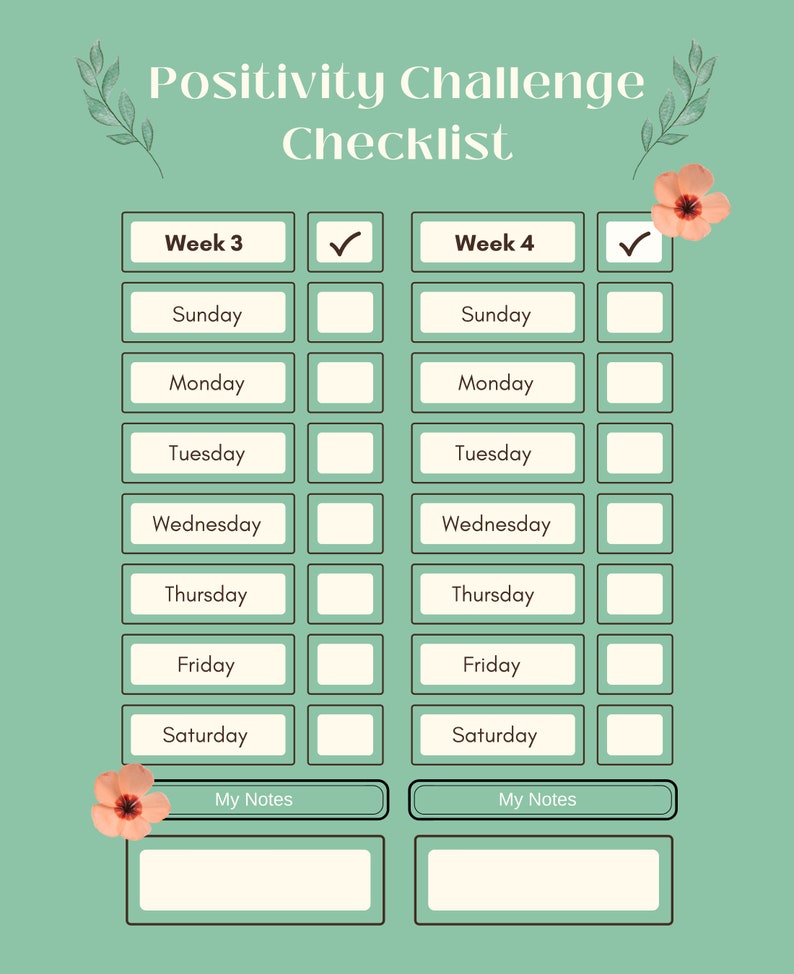 Printable Positivity Journal | Positive Thinking Planner| Gratitude ...